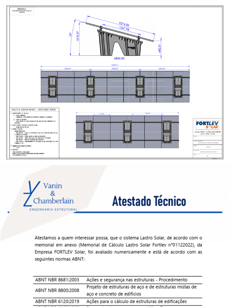 Datasheet - Estrutura de Lastro Fortlev Solar (Iso 3) | PDF