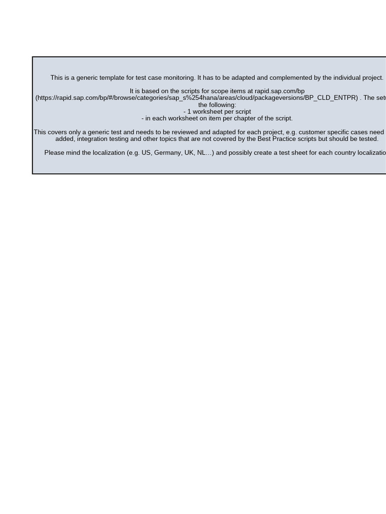 S4H - 458 Test Script Template - Asset Management | PDF | Computing ...