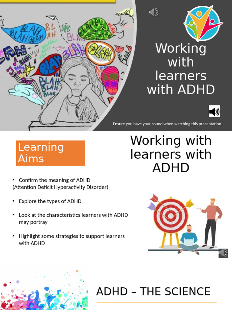 Working With Adhd Learners | PDF | Attention Deficit Hyperactivity Disorder | Learning