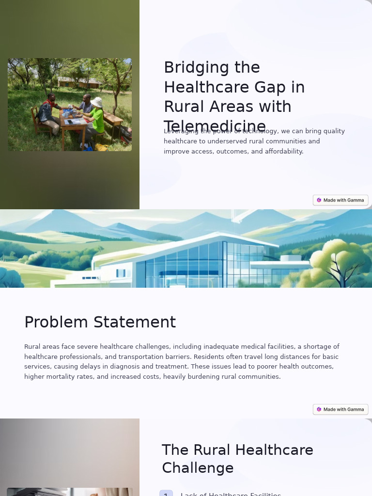 Telemedicine: Rural Healthcare Revolution | PDF | Health Care | Health ...