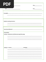 Sample CBC Lesson Plan 2025 | PDF