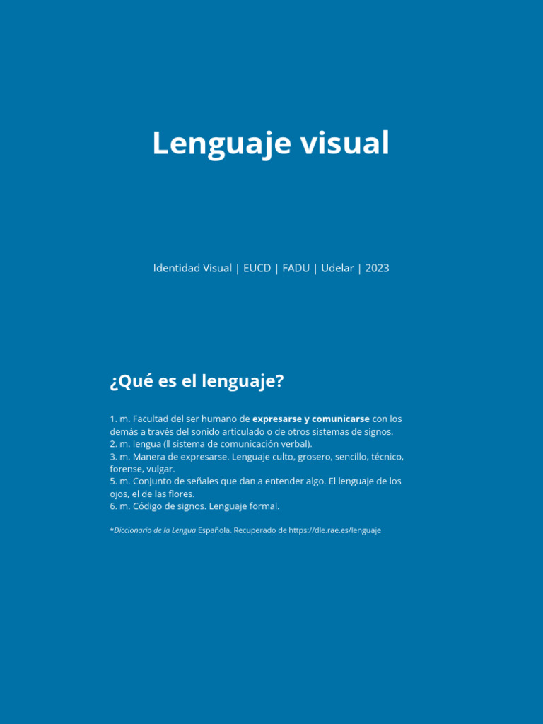 Lenguaje Visual | PDF | Semántica | Gramática