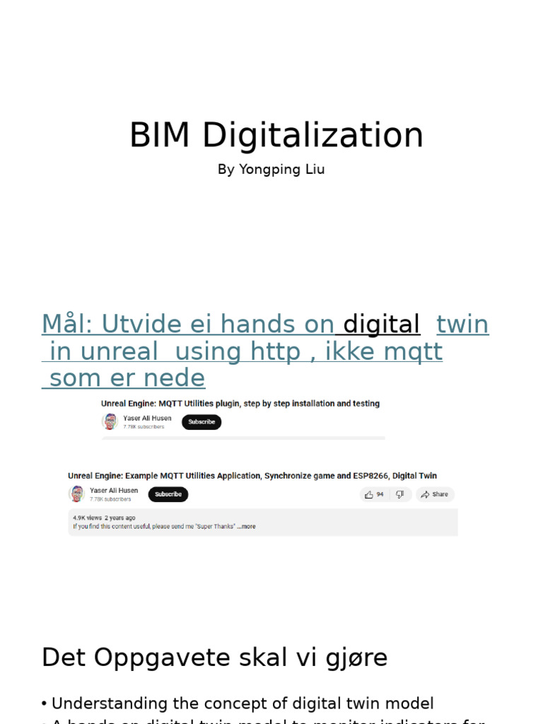 Bim Unreal Digital Twin - Lecture 2-10 | PDF | Computing