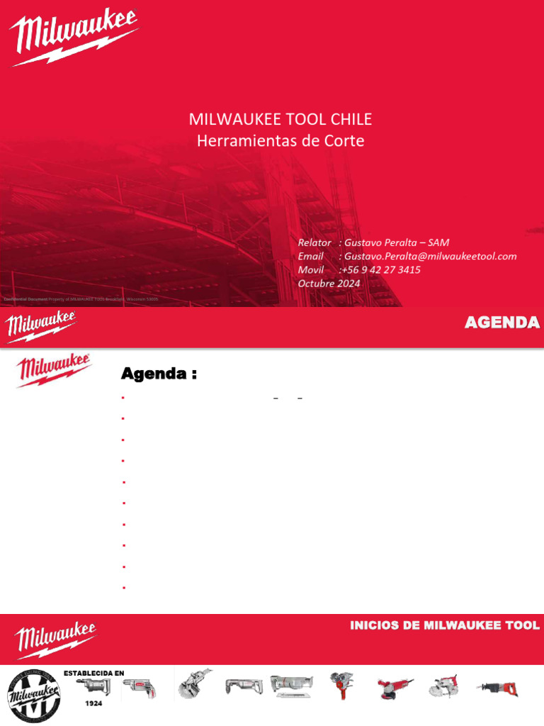 Capacitacion Milwaukee | PDF | Materiales | Cantidad