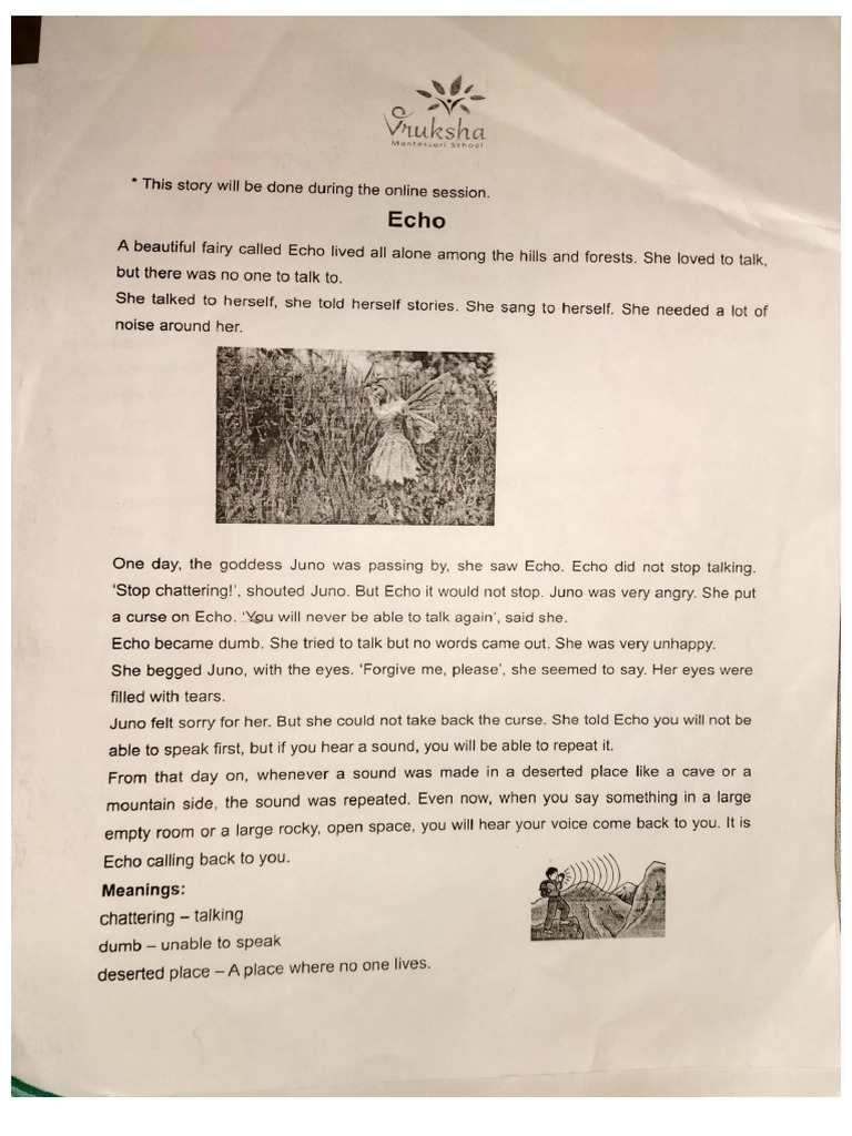 Echo akriti English revision sheet | PDF