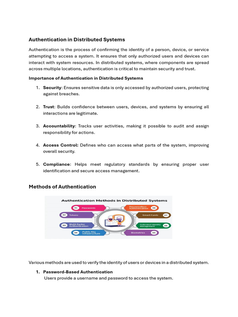 Authentication Methods in Distributed Systems | PDF | Authentication ...