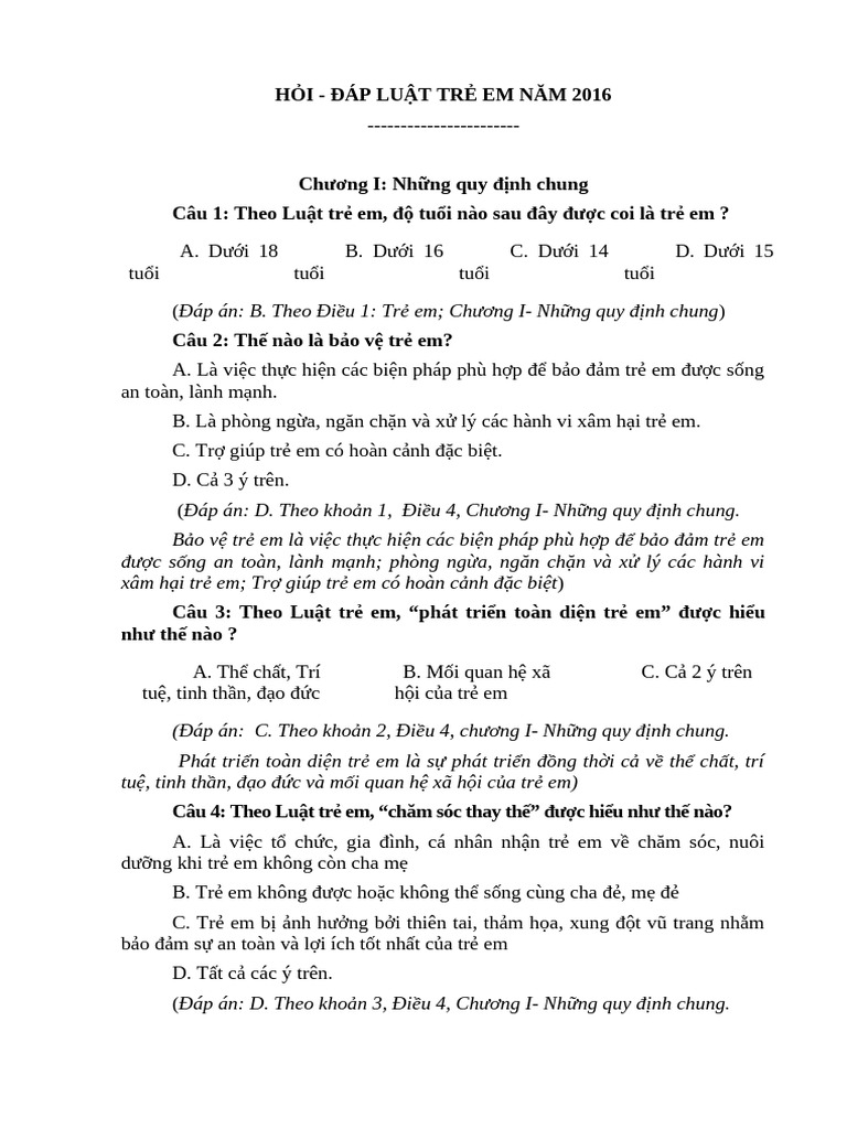 bo-cau-hoi-trac-nghiem-ve-luat-tre-em-ban-chuan | PDF