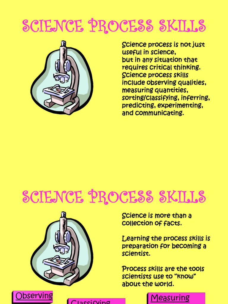 Science Process Skills | PDF | Science | Taste