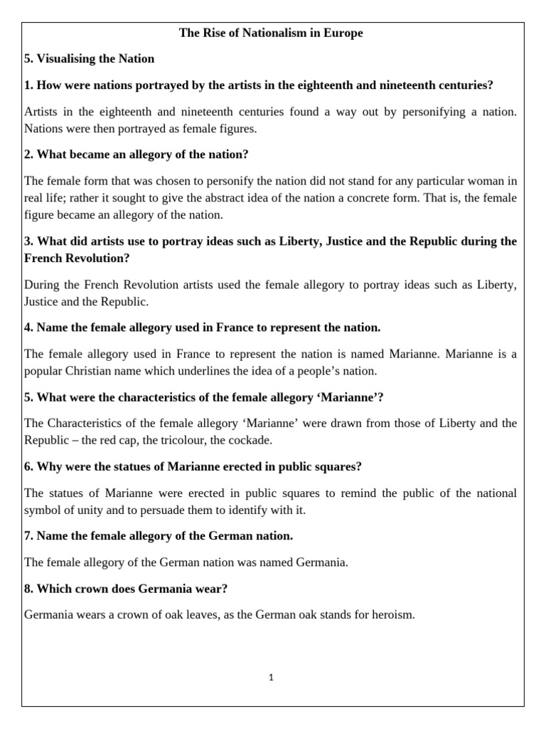 Allegories of Nationhood: Marianne & Germania | PDF