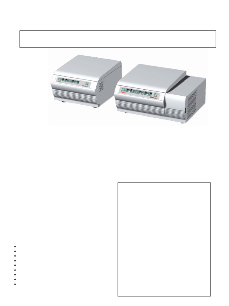 Heraeus Multifuge 3 L-R | PDF | Centrífugo | Densidad