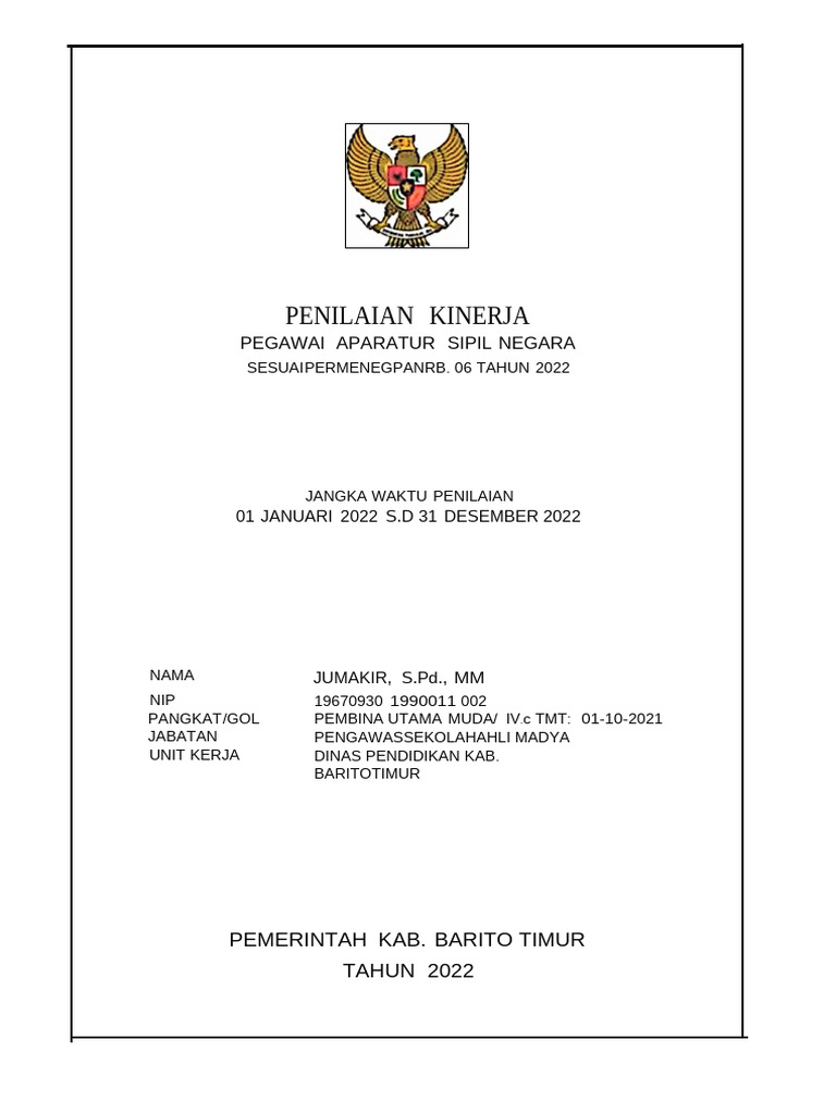 Contoh Blanko SKP JF | PDF