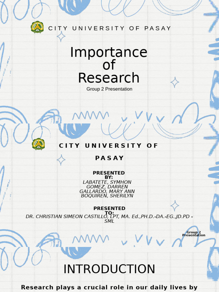 Importance of Research in Daily Life Group 2 | PDF | Innovation | Knowledge