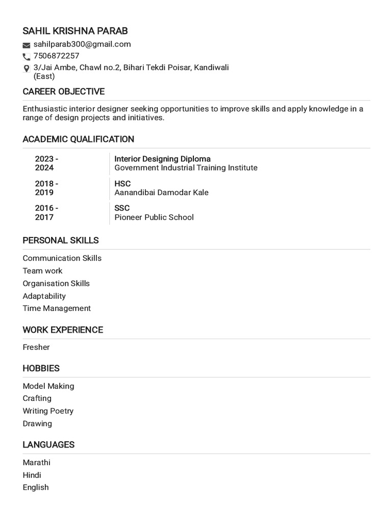 Sahil Resume | PDF