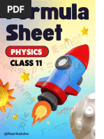 Kinematics Formula Sheet Class11 JEE | PDF