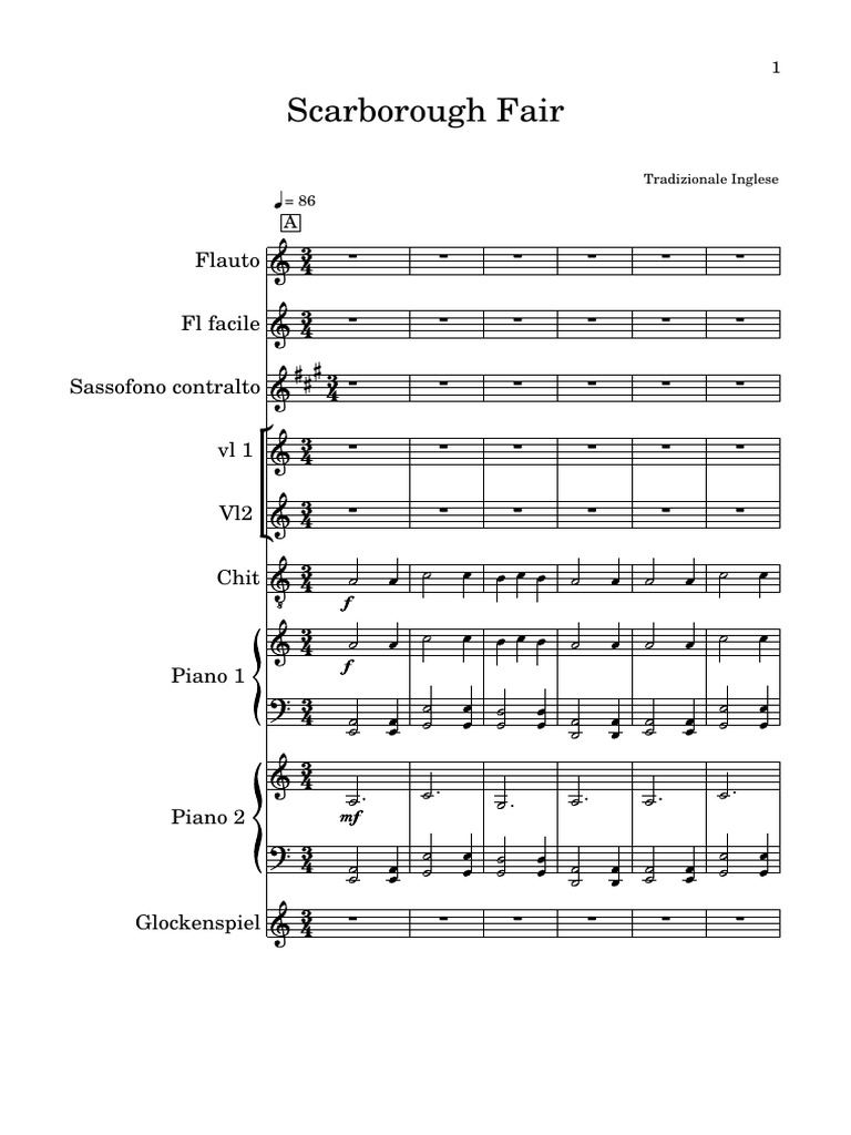 Scarborough Fair Trad. Kid Orchestra | PDF