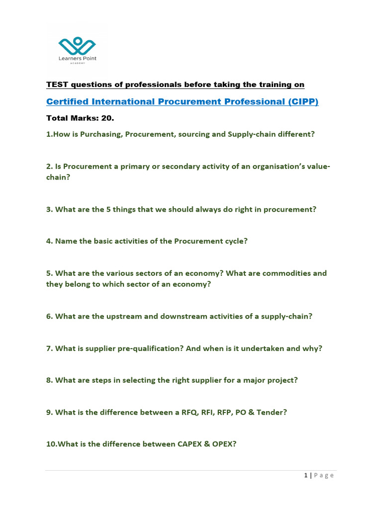 CIPP Test-CR Questions-Sample 1 | PDF