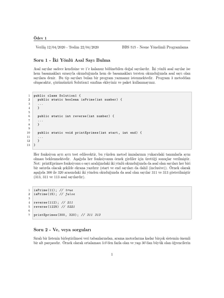 Assignment 1 | PDF