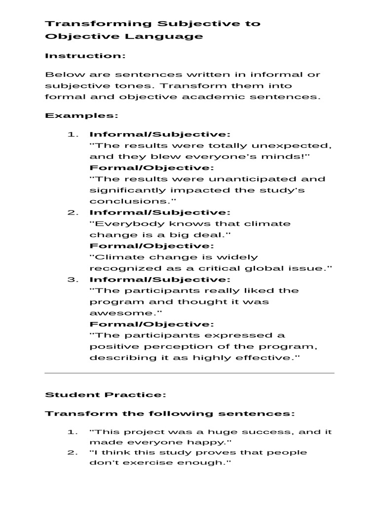 Transforming Informal to Formal Language | PDF