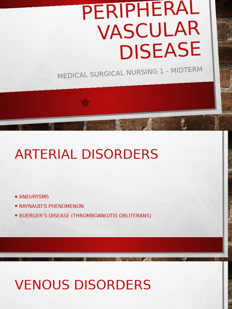Peripheral Vascular Disease | PDF | Vein | Edema
