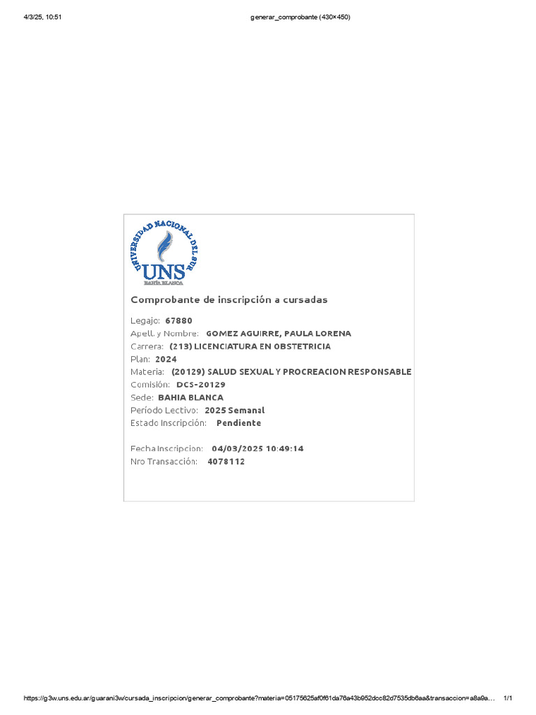 Generar - Comprobante 2 Mat | PDF