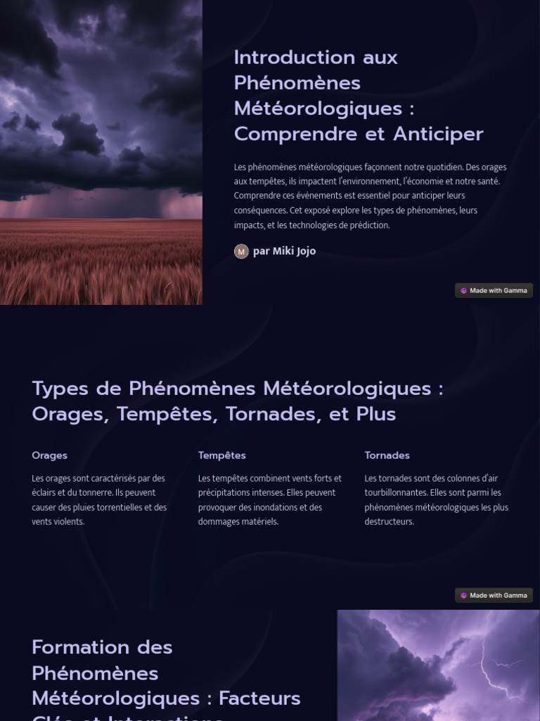 Comprendre les Phénomènes Météorologiques | PDF | Orage | Tempêtes