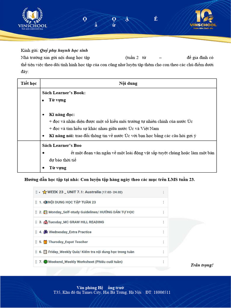 S4 W23 U7 1 Class-Letter | PDF