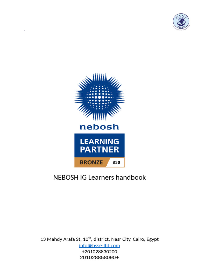 NEBOSH IG Learners Handbook | PDF | International English Language ...