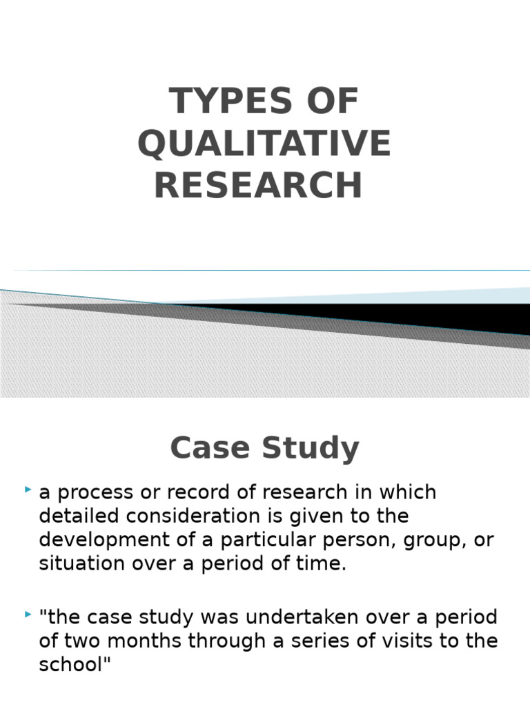 Types of Qualitative Research Grade 9 3rd Quarter | PDF | Qualitative ...