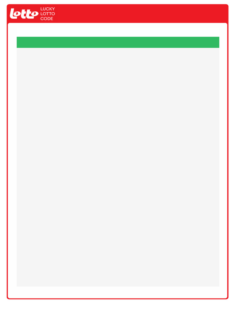 Lucky Lotto Code Winners 01/11/2023 | PDF
