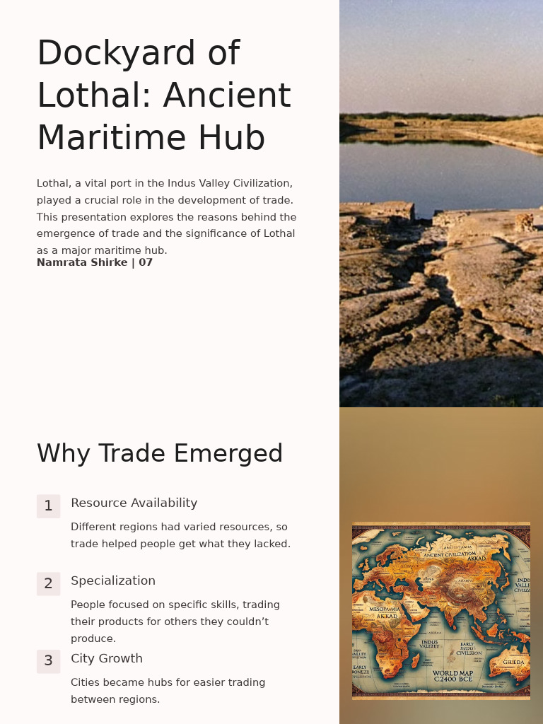Lothal's Ancient Dockyard and Trade | PDF | Trade | Mesopotamia
