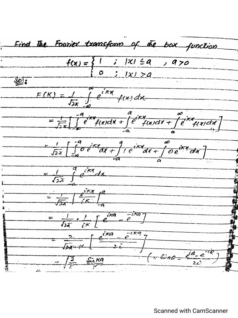 Further examples of Fourier cosine and sine transform-1 | PDF