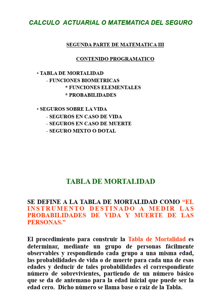 Calculo Actuarial | PDF | Matemáticas | Matemáticas Aplicadas