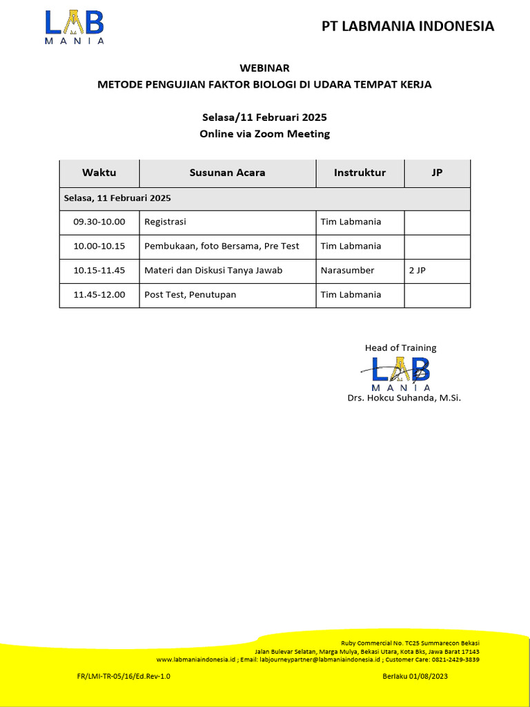 Rundown WB Metode Pengujian Faktor Biologi di Udara Tempat Kerja | PDF