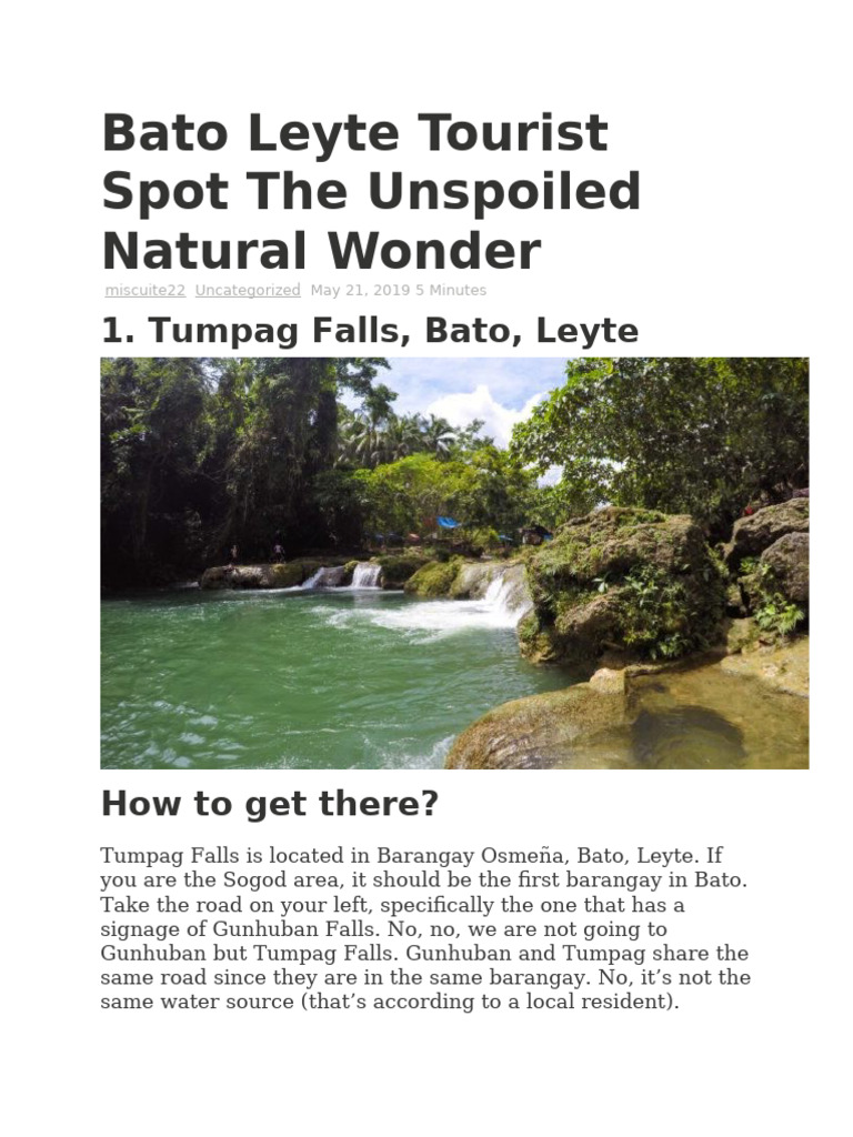Bato Leyte Tourist Spots | PDF