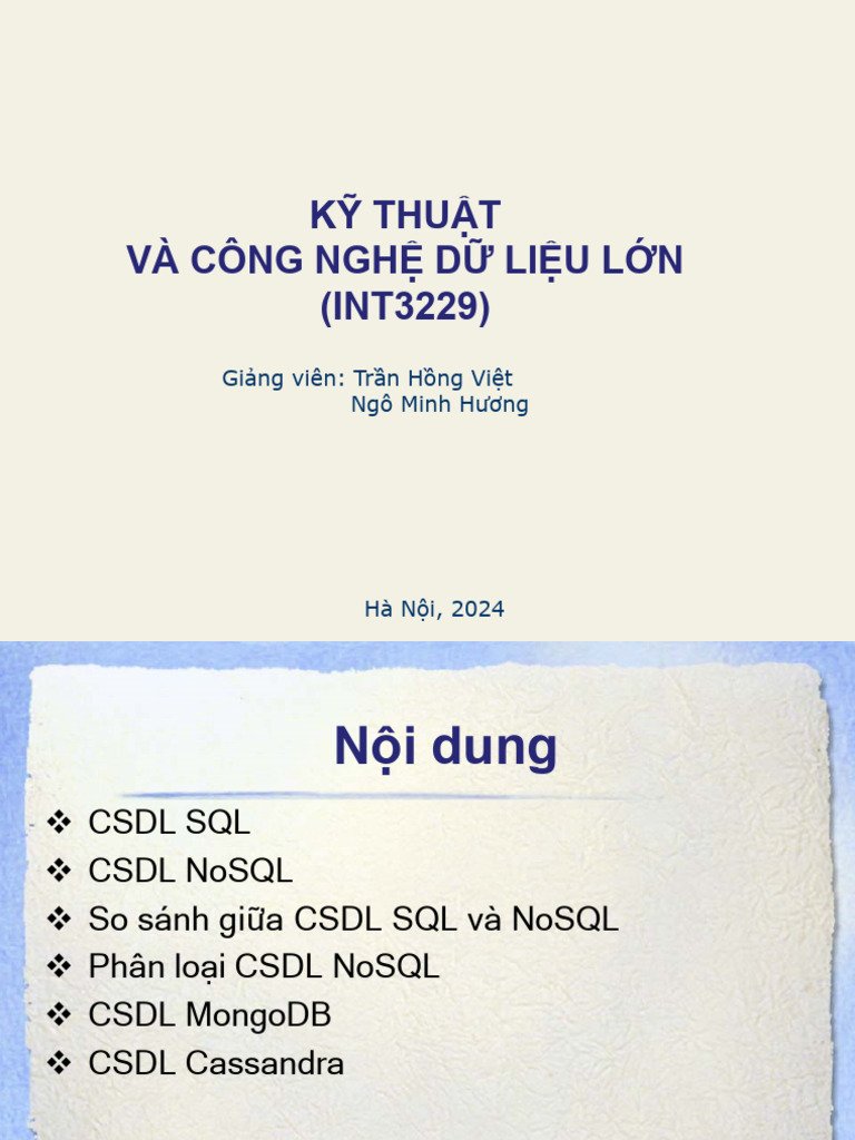 INT3229E NoSQL | PDF