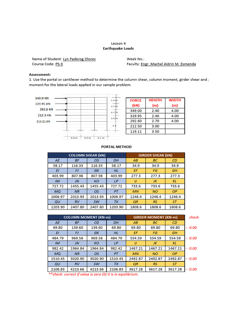 Portal Method | PDF