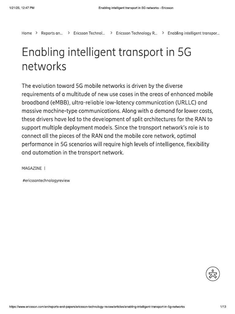 Ericssion, Integrated Transport | PDF