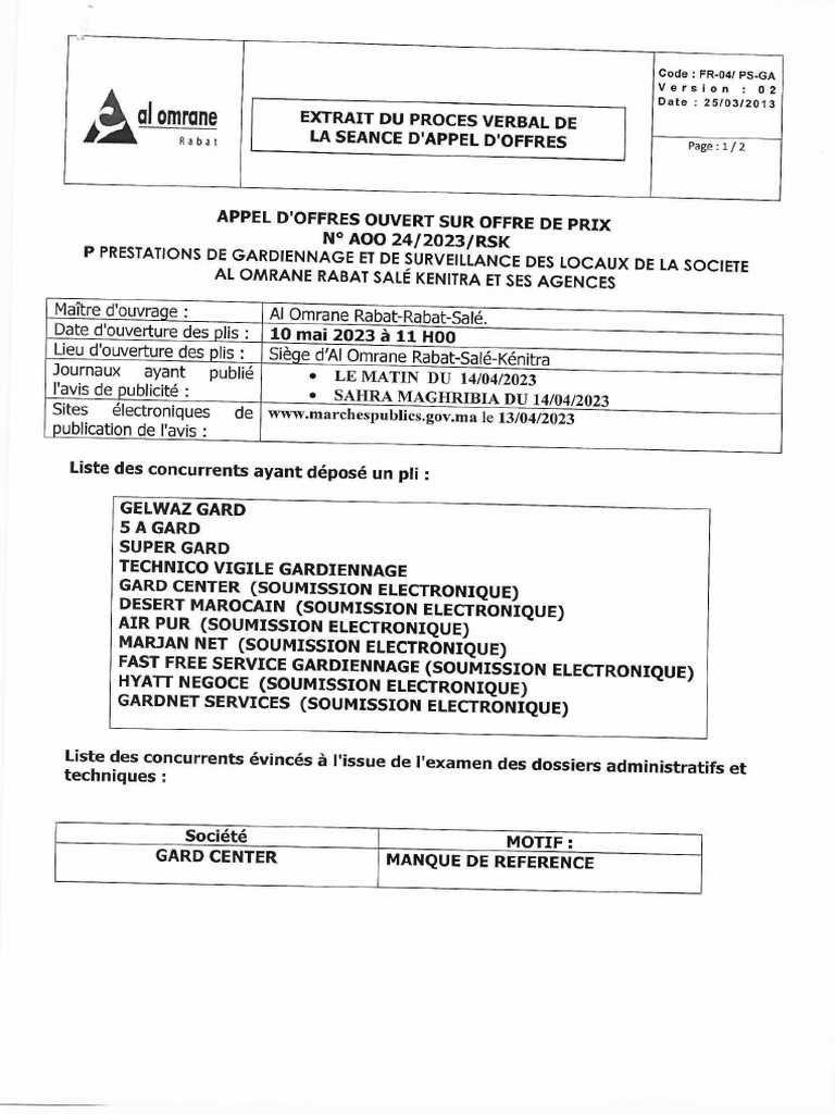 Extrait de PV 24-2023-Rsk | PDF