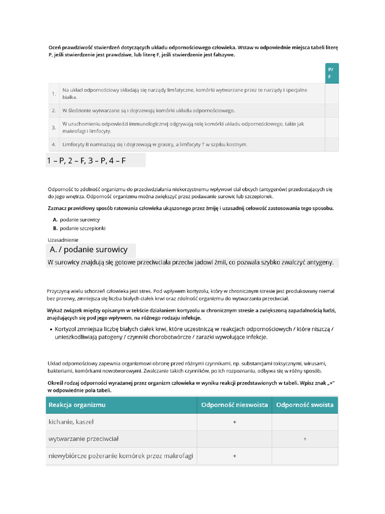 UKŁAD ODPORNOŚCIOWY Dok2 | PDF