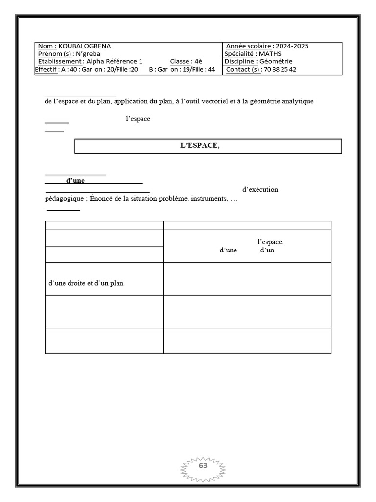 Évaluation de géométrie 4ème 2025 | PDF | Droite (mathématiques ...