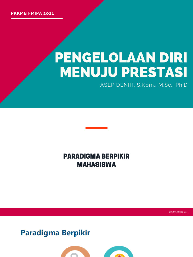 Pengelolaan Diri - PKKMB 2021 | PDF