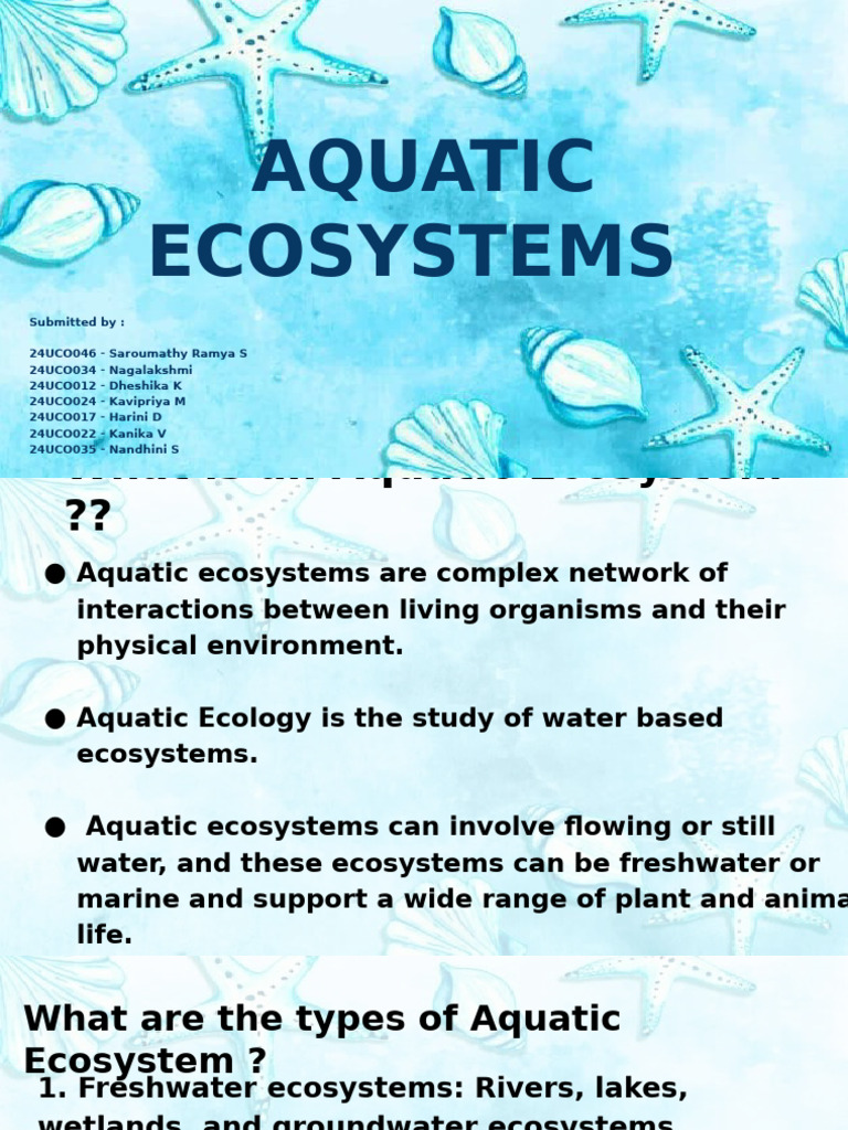 Aquatic Ecosystems | PDF | Estuary | Stream