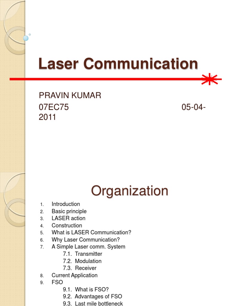 Laser Communication Systems Guide | PDF