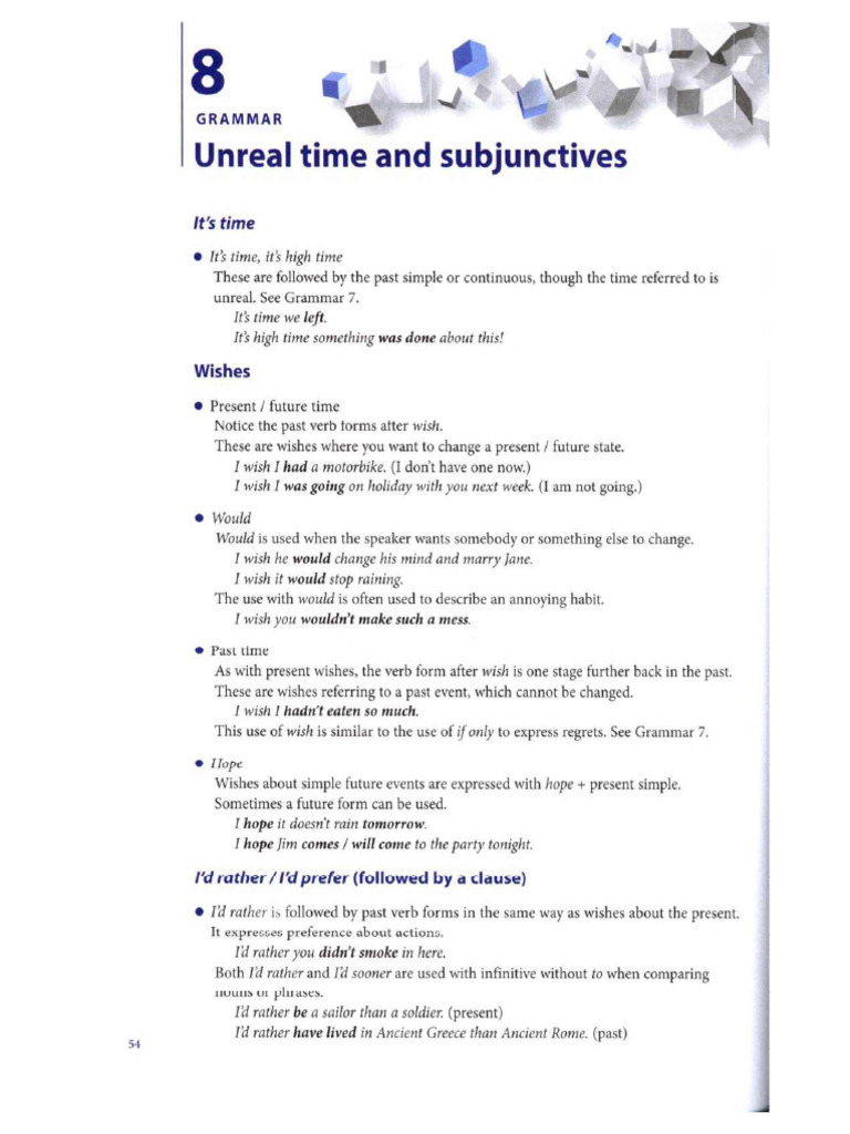 C1 Unreal Time and Subjunctives | PDF