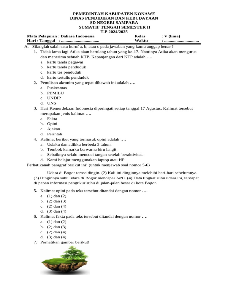 Sts,,b.indonesia..kls V | PDF