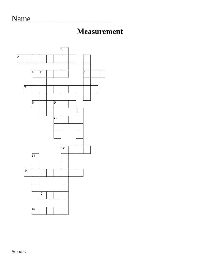 Measurement Puzzle | PDF