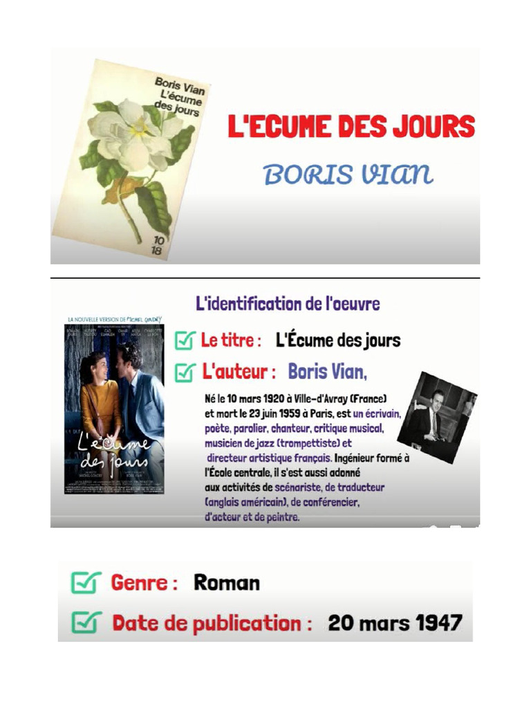 DOSSIER NATH REVISIONS BORIS VIAN | PDF
