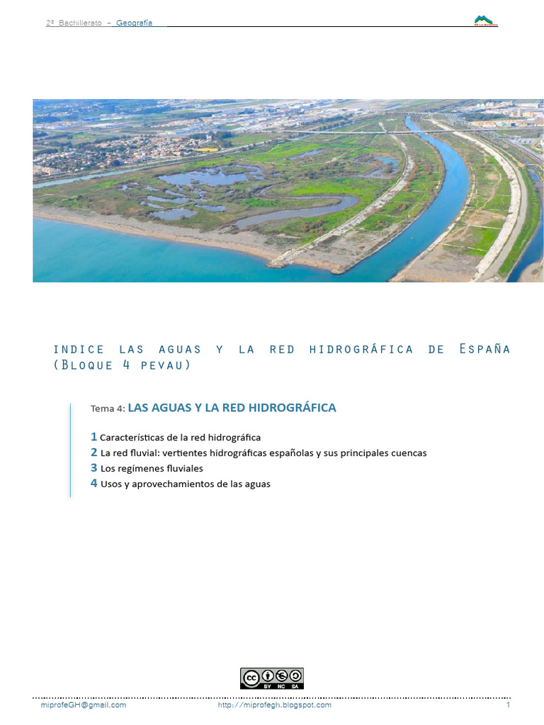 Geo t04 Hidrografia | PDF | Agua subterránea | Agua y el medio ambiente
