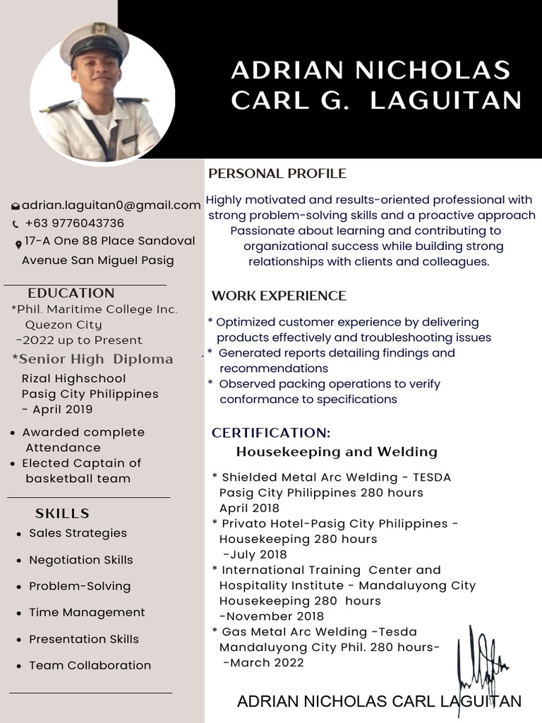 Adrian Laguitan Resume | PDF