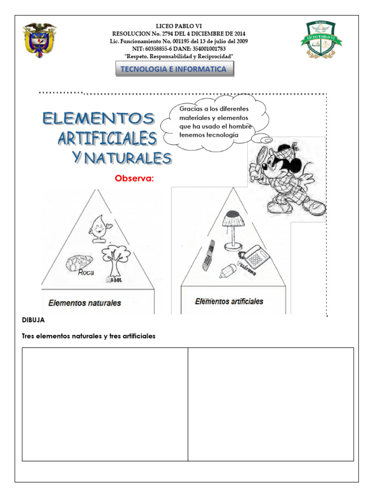 Elementos Naturales Artificiales | PDF